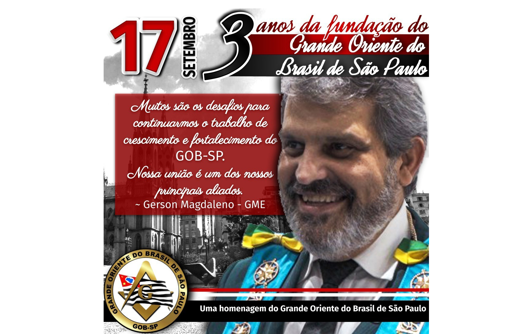 3 ANOS DE FUNDAÇÃO DO GOB-SP - GOB-SP